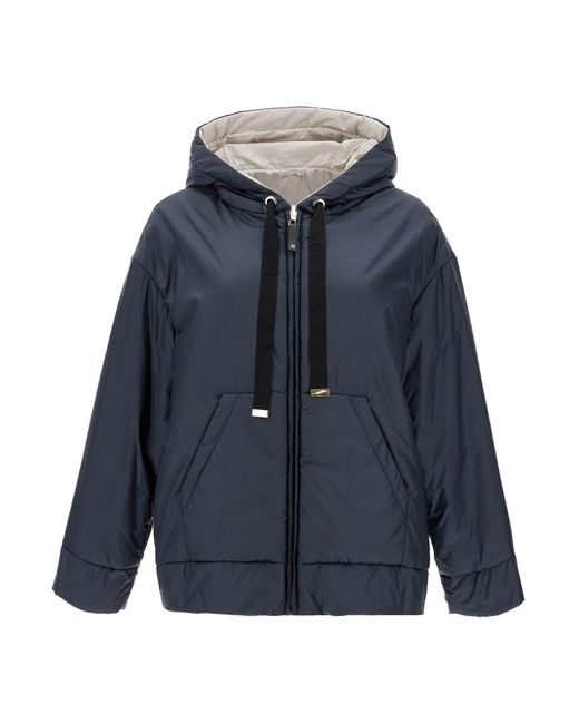 Max Mara Anti-Drop Canvas Jacket in Blue | Lyst