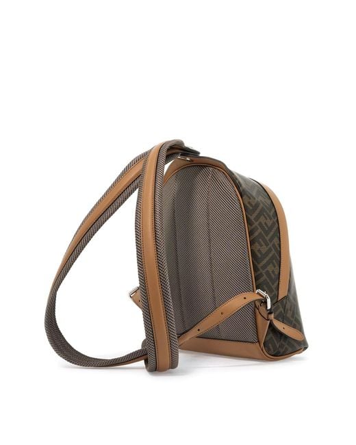 Fendi Leather Backpack\N\N Small Chiodo in Brown for Men | Lyst