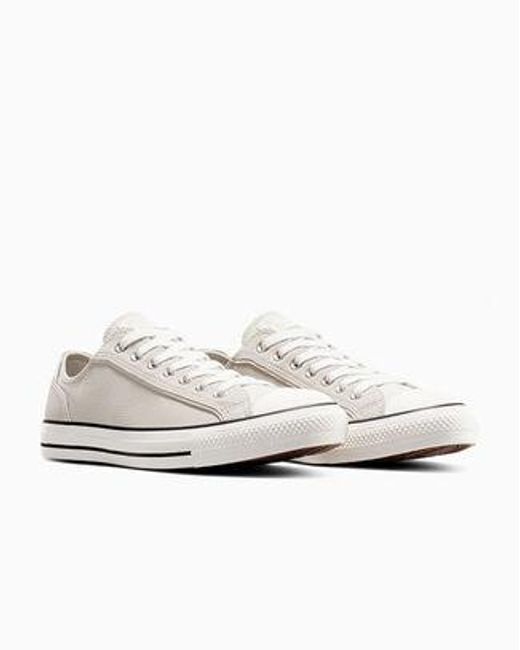 Converse Chuck Taylor All Star Leather & Suede (Wide Width) in White | Lyst