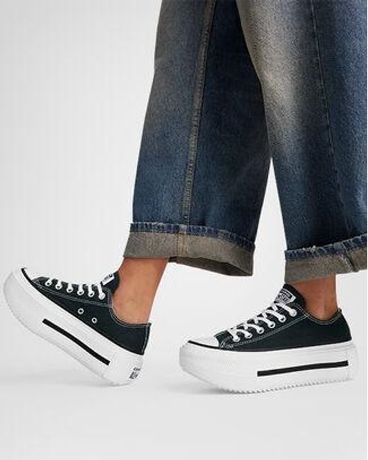 Converse Chuck Taylor All Star Lift Double Stack Platform in Blue | Lyst