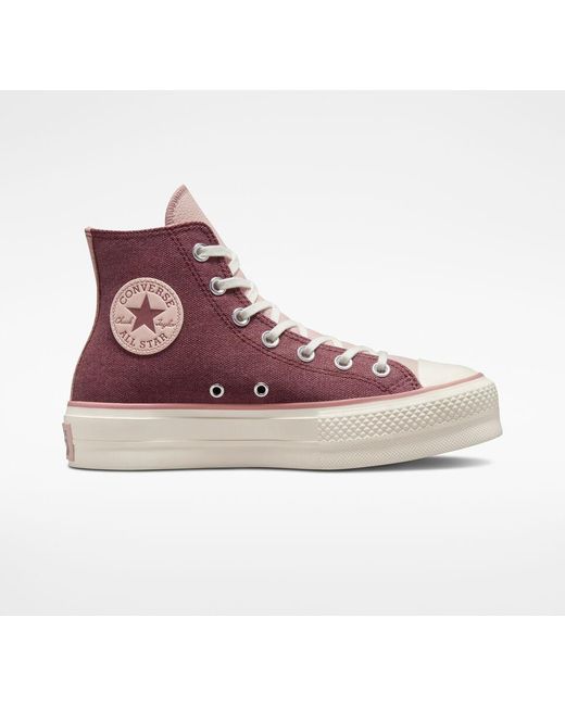 Converse Leather Chuck Taylor All Star Lift Platform Tonal Materials In