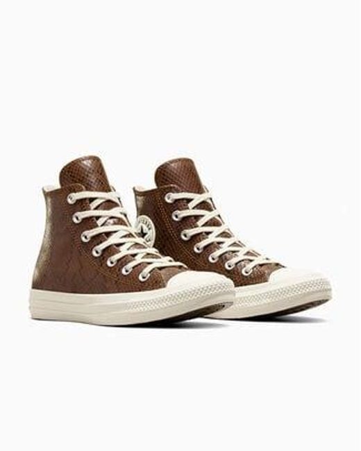Converse Chuck Taylor All Star Snakeskin Print in Brown | Lyst