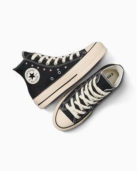 Converse Chuck Taylor All Star Lift Platform Embroidered Stars in Blue ...