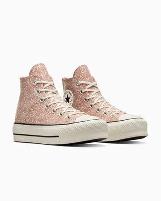 Converse Chuck Taylor All Star Lift Platform Glitter Canvas For in ...