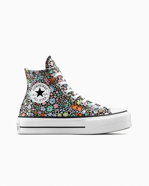 Converse Chuck Taylor All Star Lift Allover Florals in Blue | Lyst UK