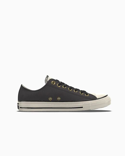 Converse Custom Chuck Taylor All Star Leather By You in Black | Lyst UK
