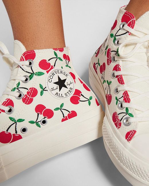 Converse Chuck Taylor All Star Lift Platform Cherries | Lyst UK