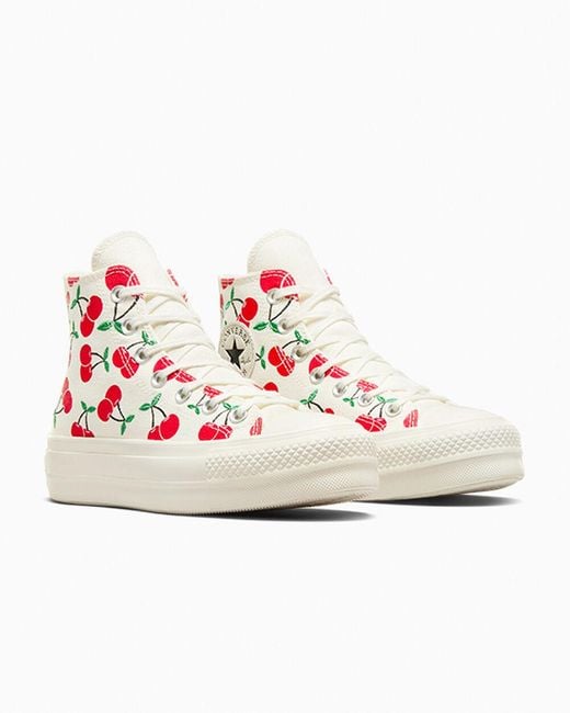 Converse Chuck Taylor All Star Lift Platform Cherries | Lyst UK