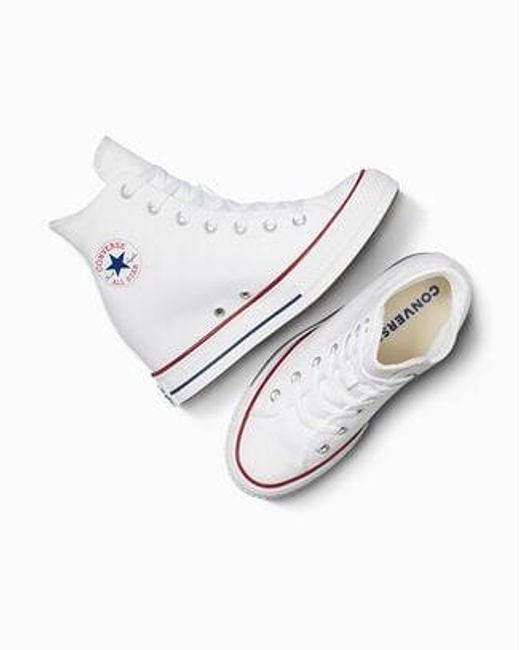 Converse Chuck Taylor All Star Classic Wedge Platform in White | Lyst