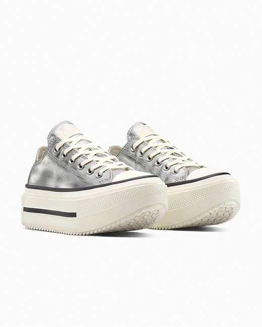 Converse Chuck Taylor All Star Lift Double Stack Platform Metallic in ...