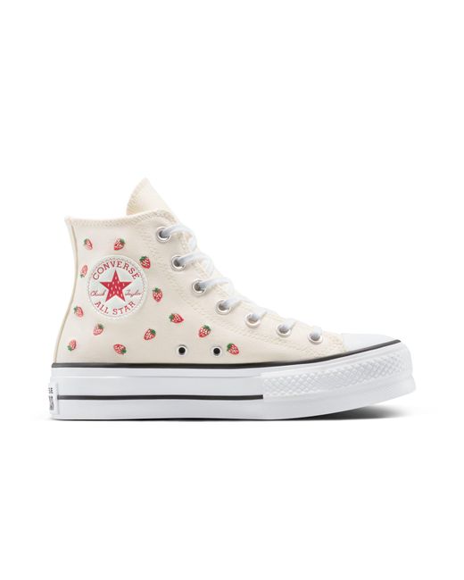 Converse Chuck Taylor All Star Lift Platform Embroidered Strawberries ...