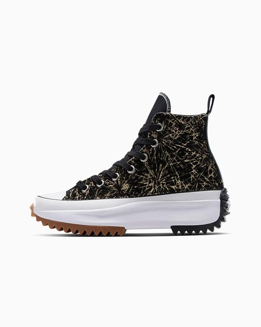 Converse Run Star Hike Canvas & Velvet in Black | Lyst UK