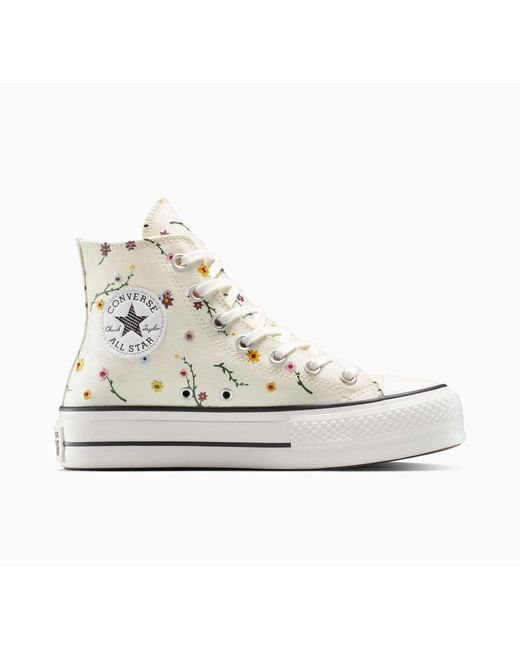 Chuck Taylor All Star Lift Platform Floral Embroidery