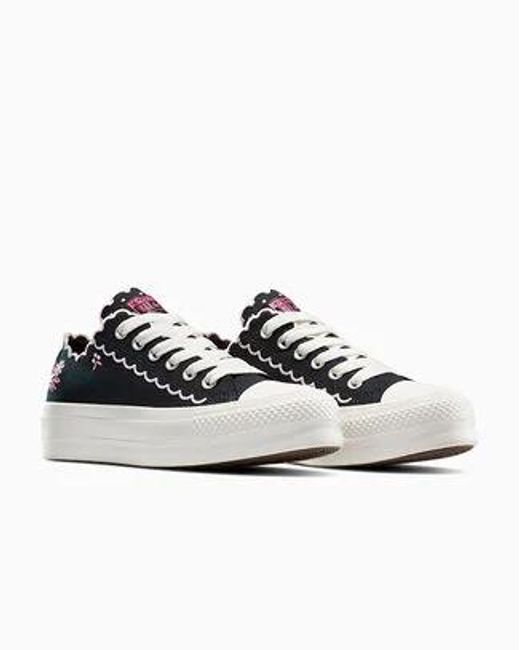 Converse Chuck Taylor All Star Lift Platform Embroidered Flowers Canvas ...