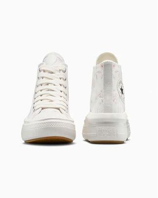 Converse Chuck Taylor All Star Move Platform Flowers in White | Lyst