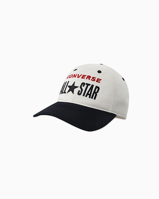 Converse All Star Relaxed Baseball Cap in White | Lyst UK