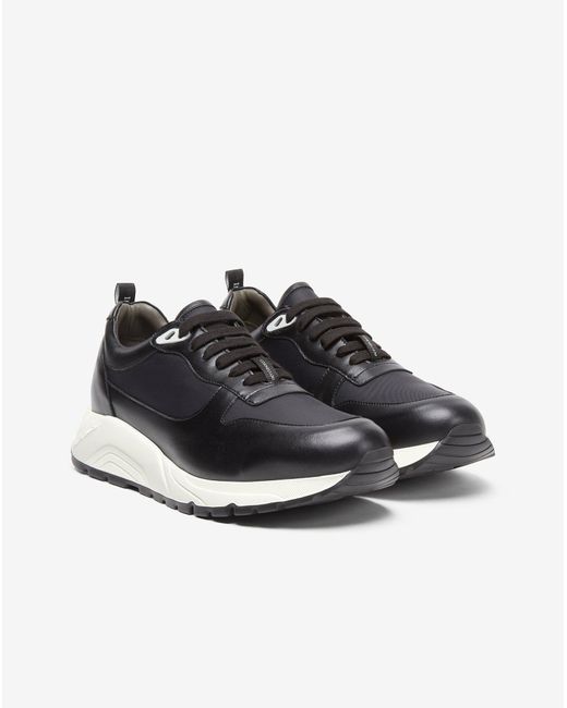 Corneliani Nylon And Nappa Leather Running Shoes in White for Men | Lyst UK