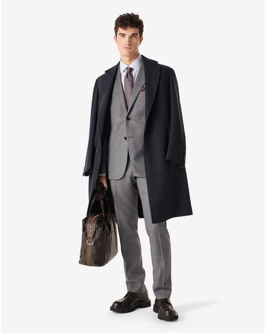 Corneliani Micropatterned Stretch Wool Suit in Grey for Men | Lyst UK