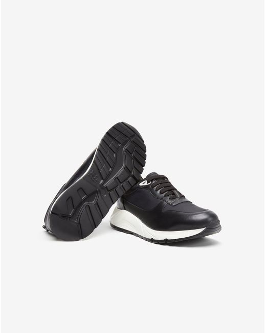 Corneliani Nylon And Nappa Leather Running Shoes in White for Men | Lyst UK