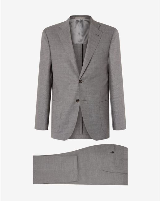 Corneliani Micropatterned Stretch Wool Suit in Grey for Men | Lyst UK