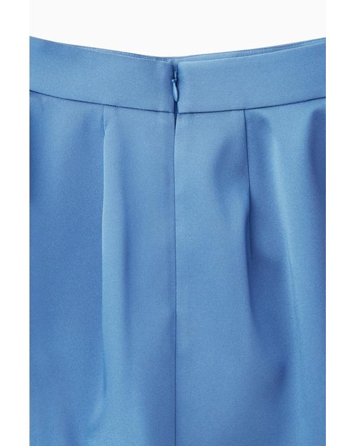 COS Sculpted Mini Skirt in Blue | Lyst