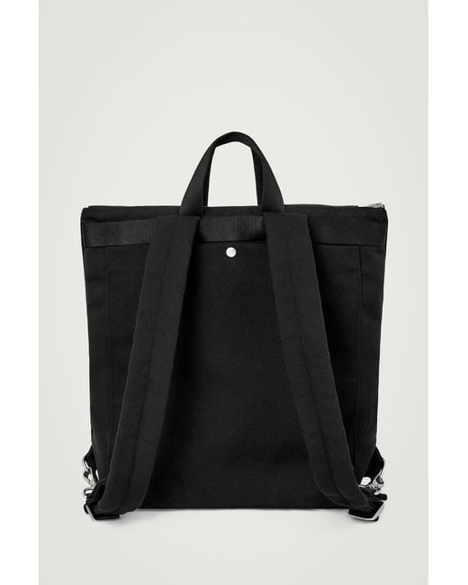 COS Water-repellent Tote Bag Backpack - Canvas in Black for Men | Lyst UK