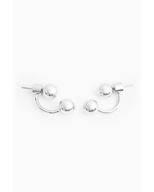 COS Dropped Sphere Studs in Metallic | Lyst