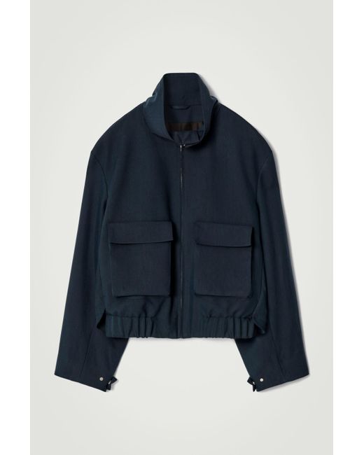 COS Utility Bomber Jacket in Blue for Men | Lyst