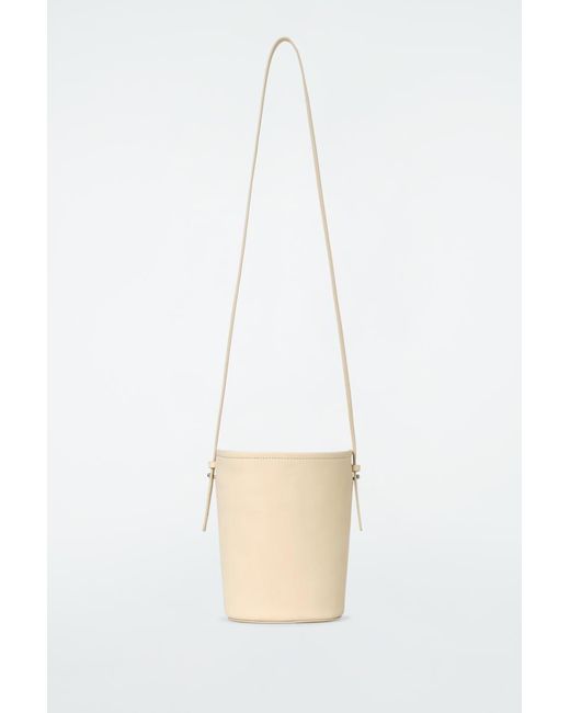 COS Mini Bucket Bag - Nubuck in White | Lyst UK