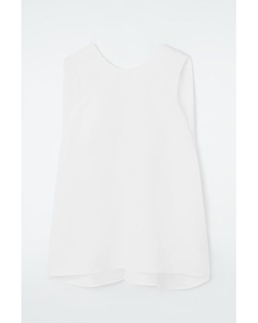 COS Twist-back Sleeveless Top in White | Lyst