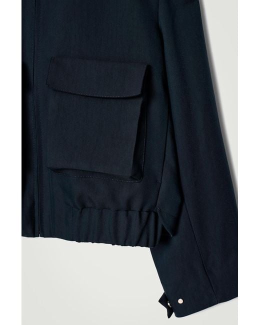 COS Utility Bomber Jacket in Blue for Men | Lyst UK