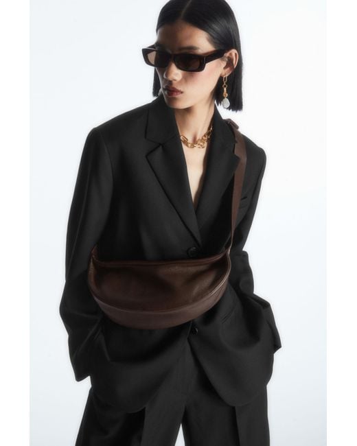 Cos Swing Crossbody Leather In Brown Lyst