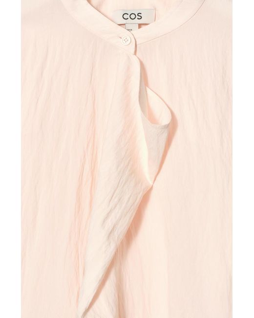 COS Draped Blouse in Pink | Lyst UK