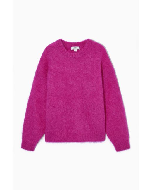 Cos Regular Fit Mohair Jumper In Pink Lyst