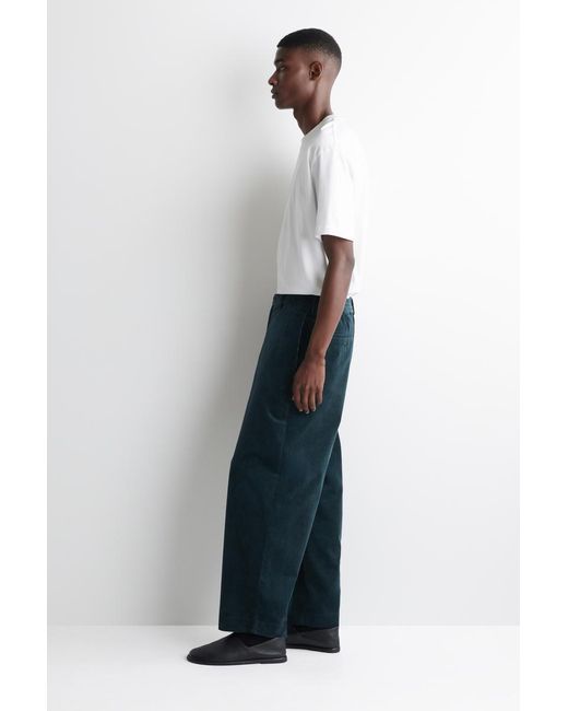 COS Corduroy Tapered Trousers in Green for Men | Lyst UK