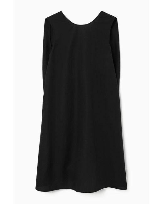COS Twist-detail Mini Dress in Black | Lyst
