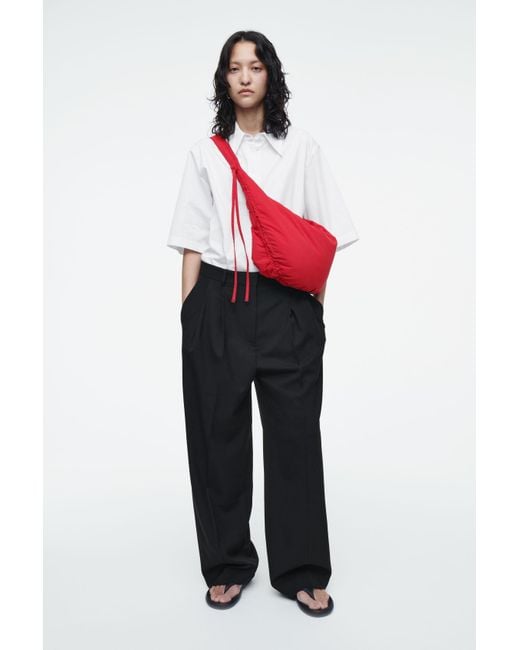 COS Canopy Mini Crossbody - Nylon in Red | Lyst