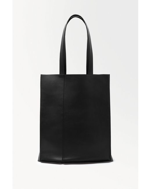 COS The Sculpted Tote - Leather in Black for Men | Lyst UK