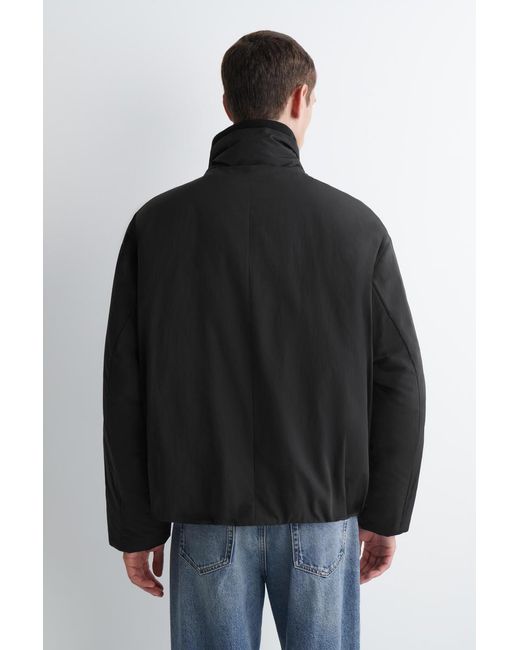 COS Padded Funnel-Neck Down Jacket in Black for Men | Lyst UK