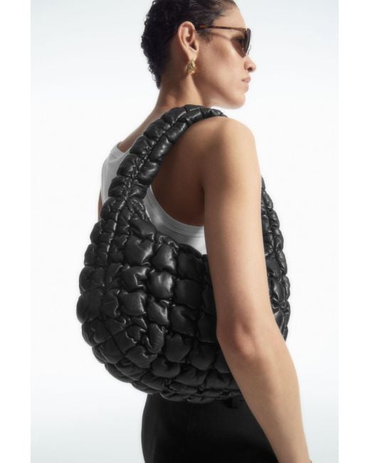 COS Quilted Mini Bag - Leather in Black | Lyst
