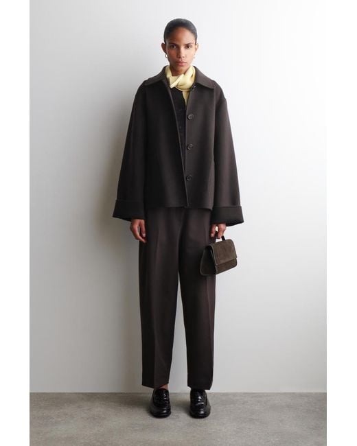 COS Merino Wool Triangle Scarf in Natural | Lyst UK