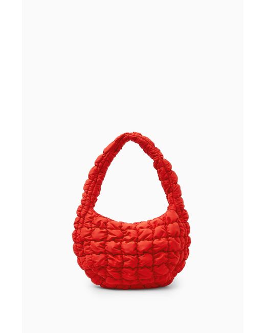 COS Quilted Mini Bag in Red | Lyst