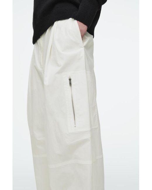 COS Utility Barrel-leg Cargo Pants in White | Lyst UK