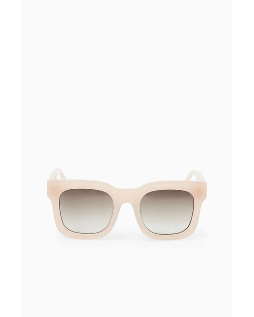 COS Gaze Sunglasses - D-frame in White | Lyst