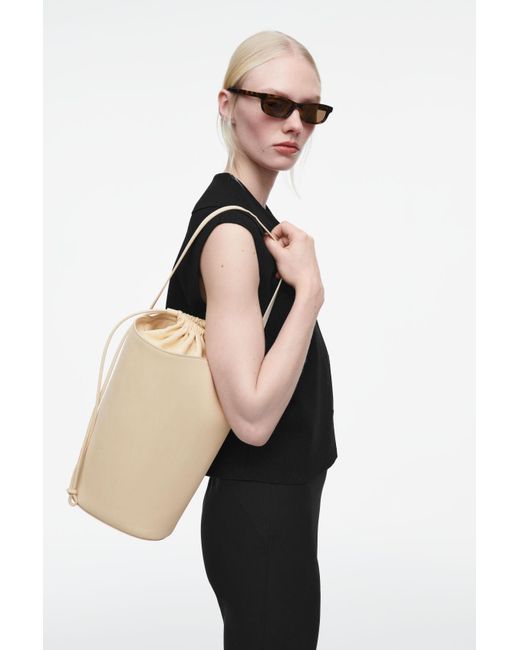 COS Bucket Bag - Nubuck in White | Lyst