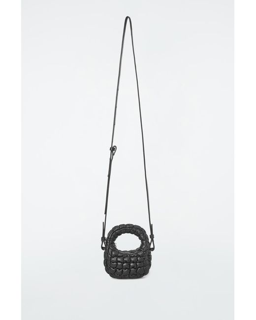 COS Quilted Nano Crossbody Bag - Leather in White | Lyst