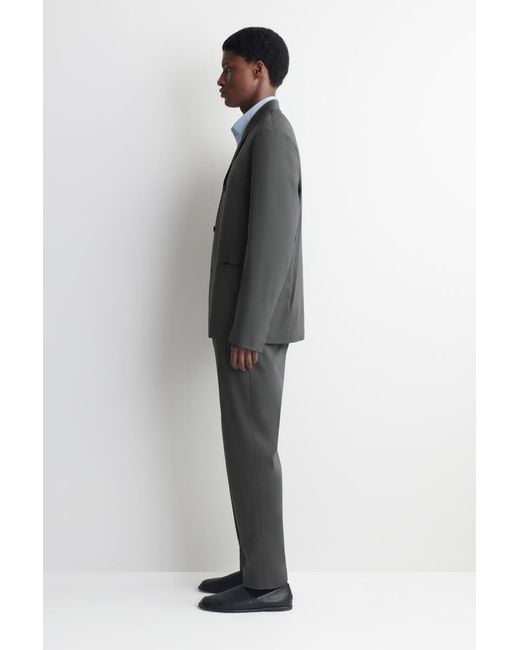COS Unstructured Slim Cotton Blazer in Black for Men | Lyst