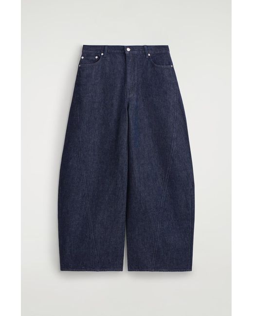 COS Twist Barrel-Leg Jeans in Blue | Lyst UK