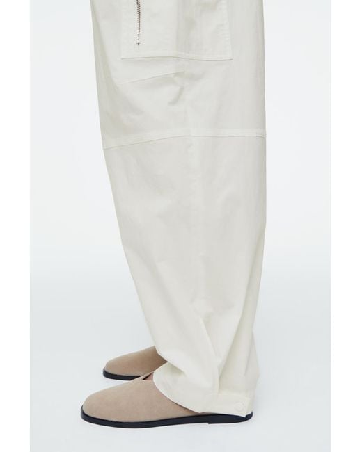COS Utility Barrel-leg Cargo Pants in White | Lyst UK
