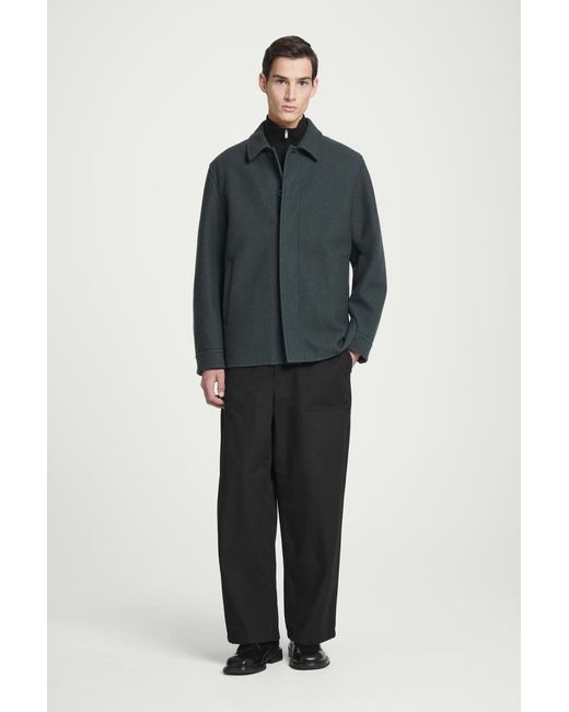 COS Felted Wool Jacket in Green for Men | Lyst UK